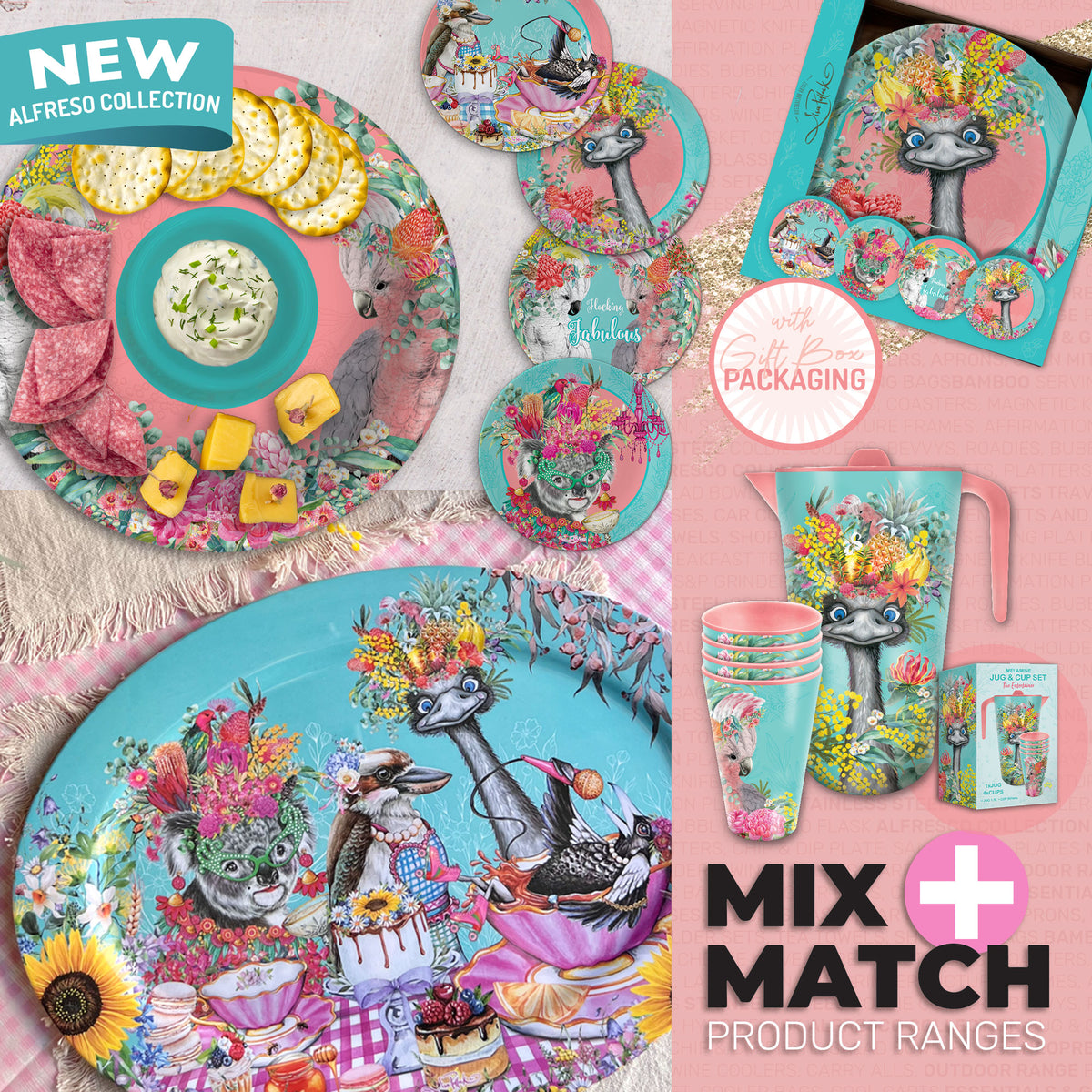 Melamine Snack Tray - Emu-sing – Lisa Pollock