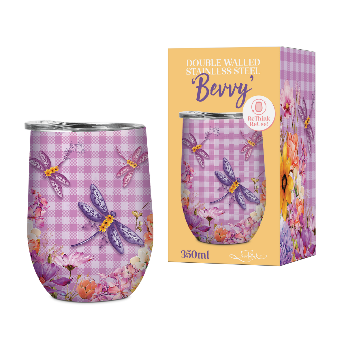 350ml Bevvy - Dragonfly Fields – Lisa Pollock