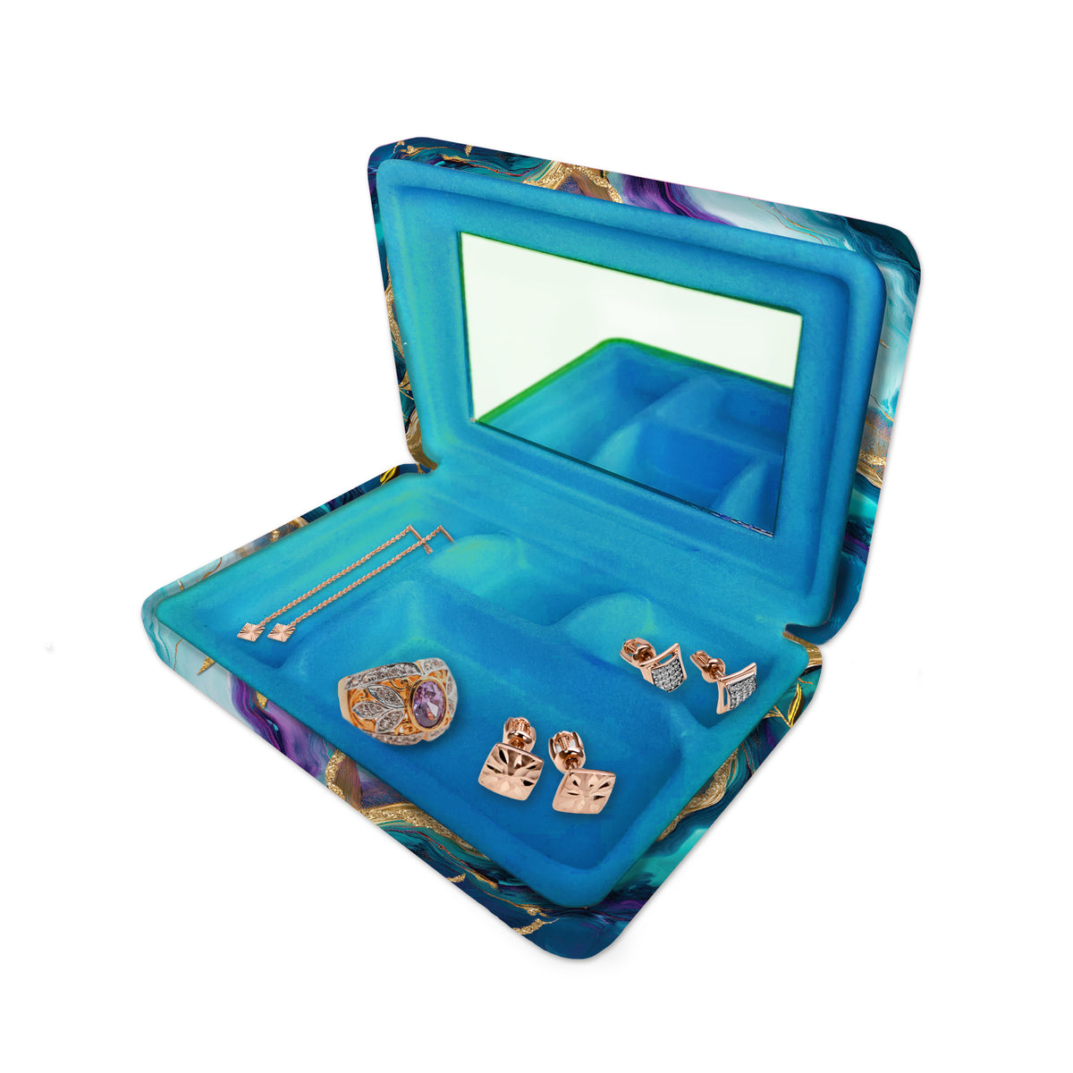 Compact Jewellery Case - Tranquil Butterflies – Lisa Pollock