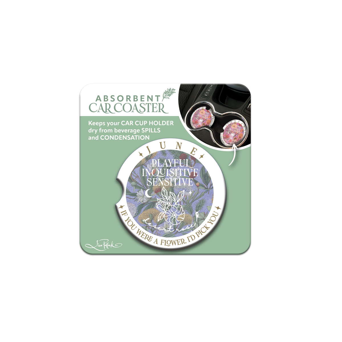 Car Coaster - June Native Flora – Lisa Pollock
