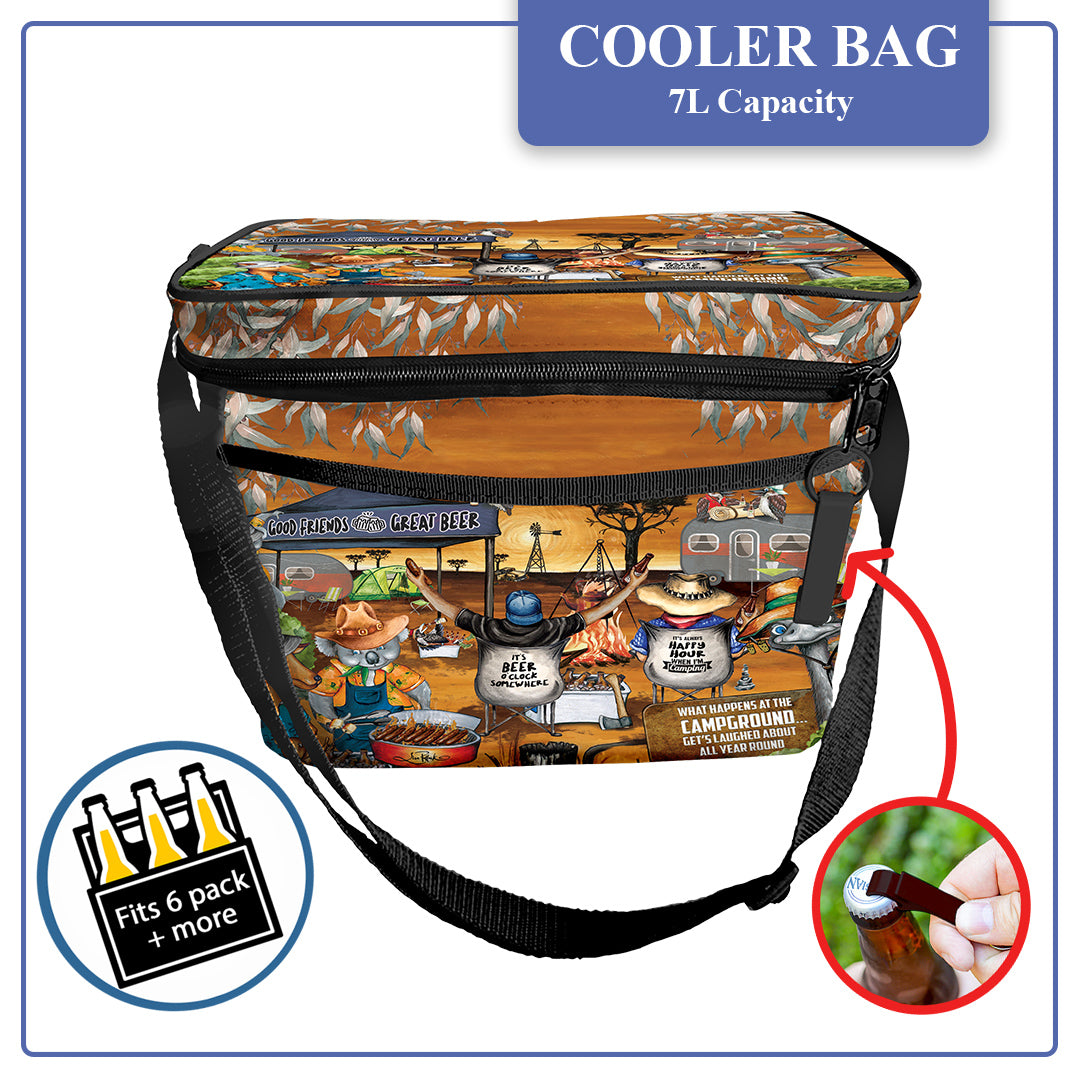 Insulated Cooler Bag - Camp Happy Hour – Lisa Pollock