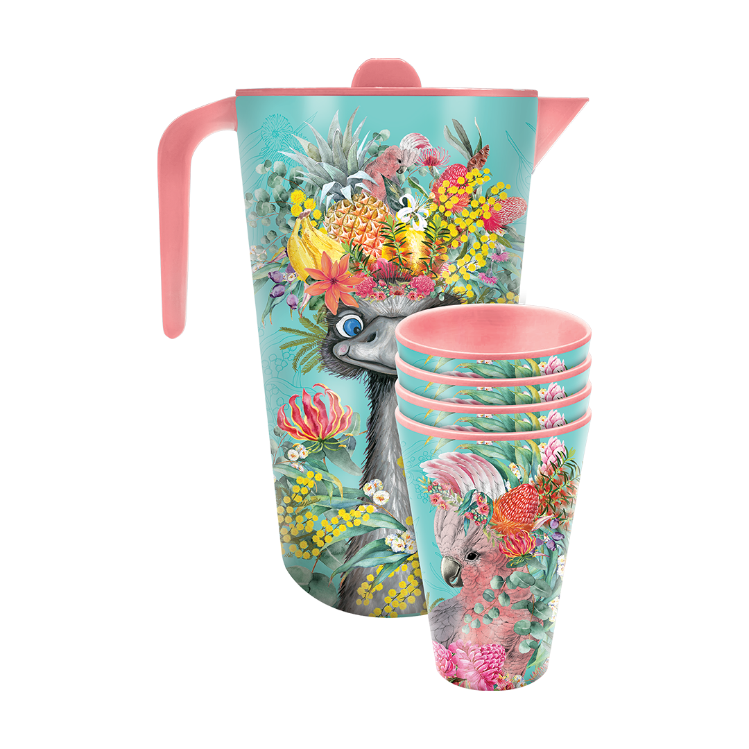 Melamine Jug & Cup Set - Aussie Animals – Lisa Pollock