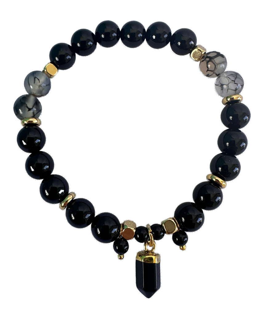Black Onyx Crystal Bracelet – Lisa Pollock