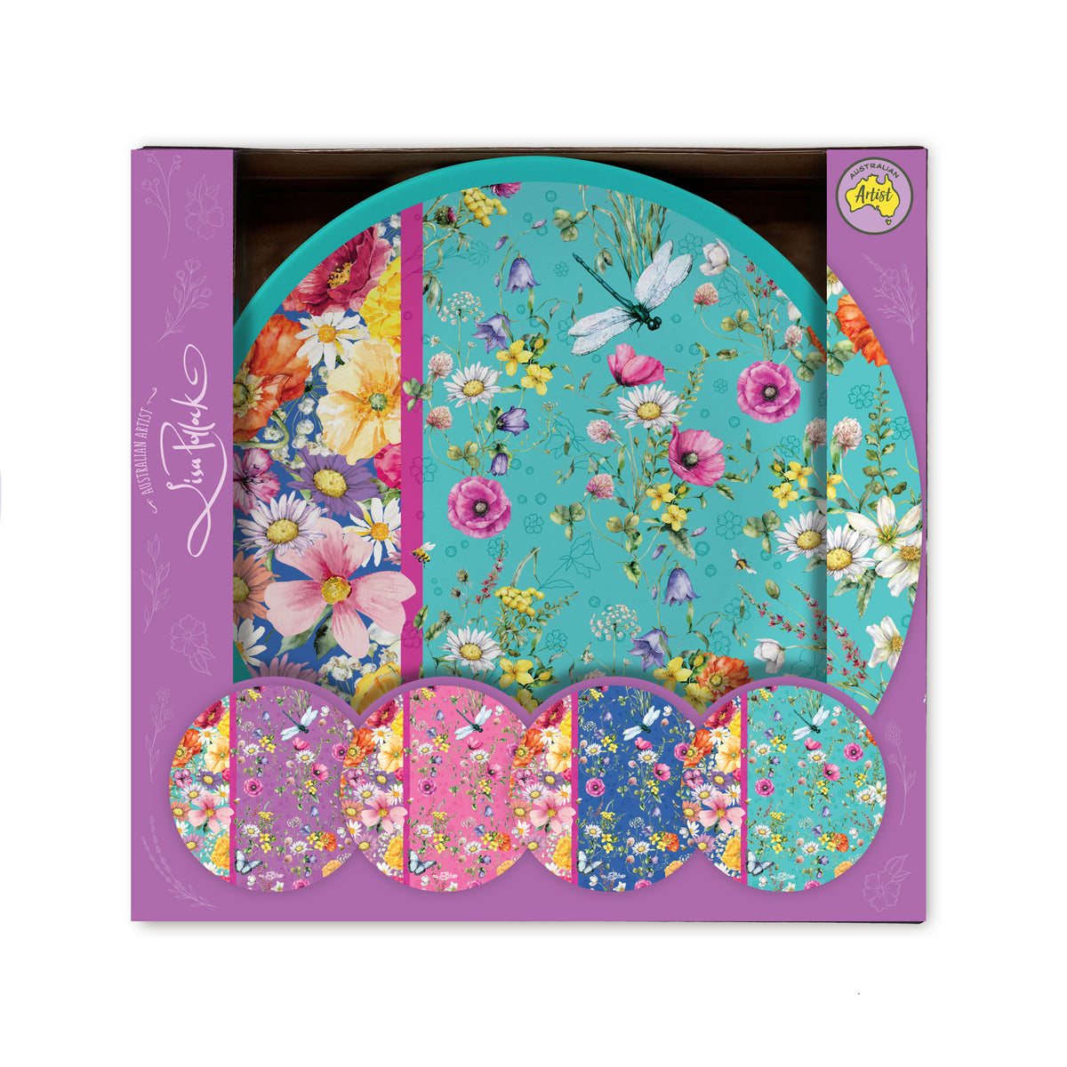 Melamine Plate Set - Wildflower Patch – Lisa Pollock
