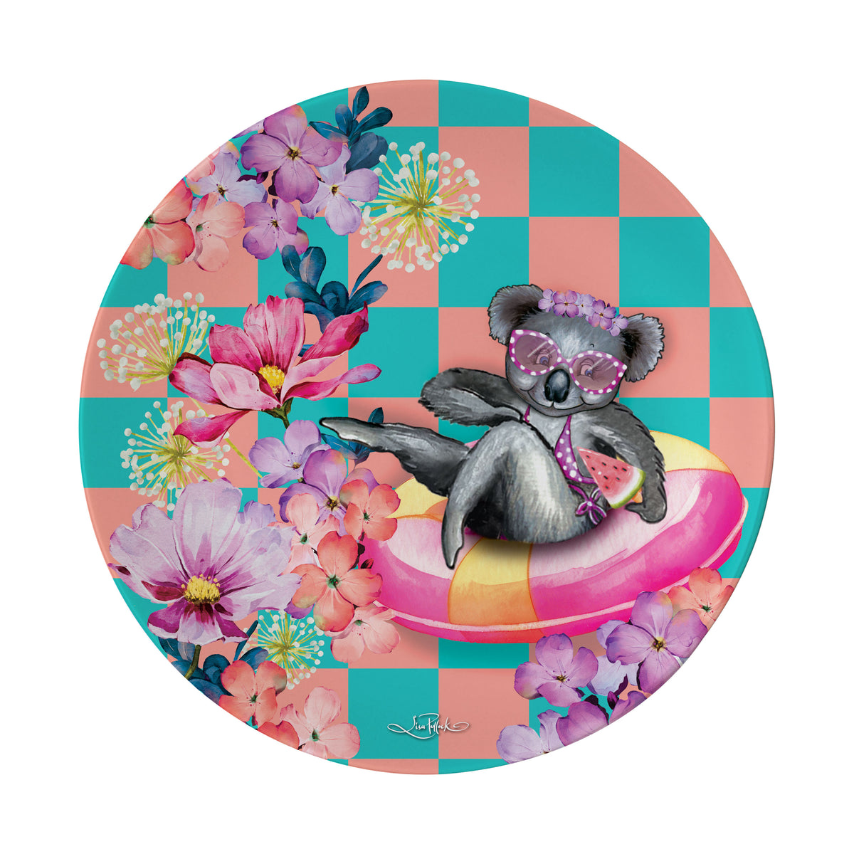 Melamine Plate Set - Koala Pool Party – Lisa Pollock