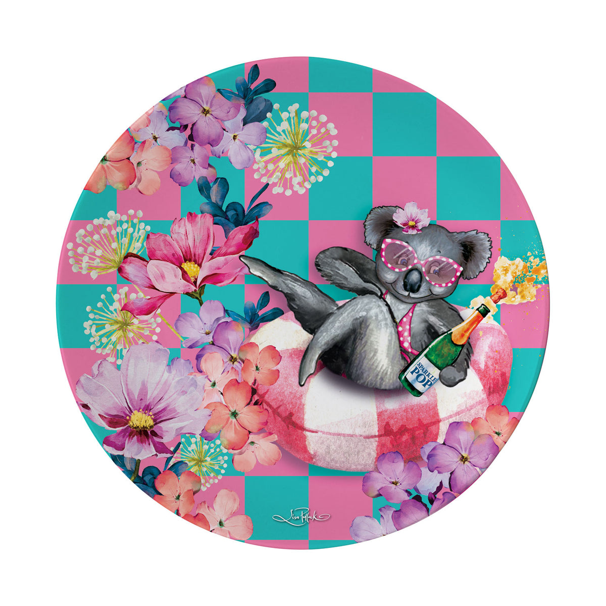 Melamine Plate Set - Koala Pool Party – Lisa Pollock