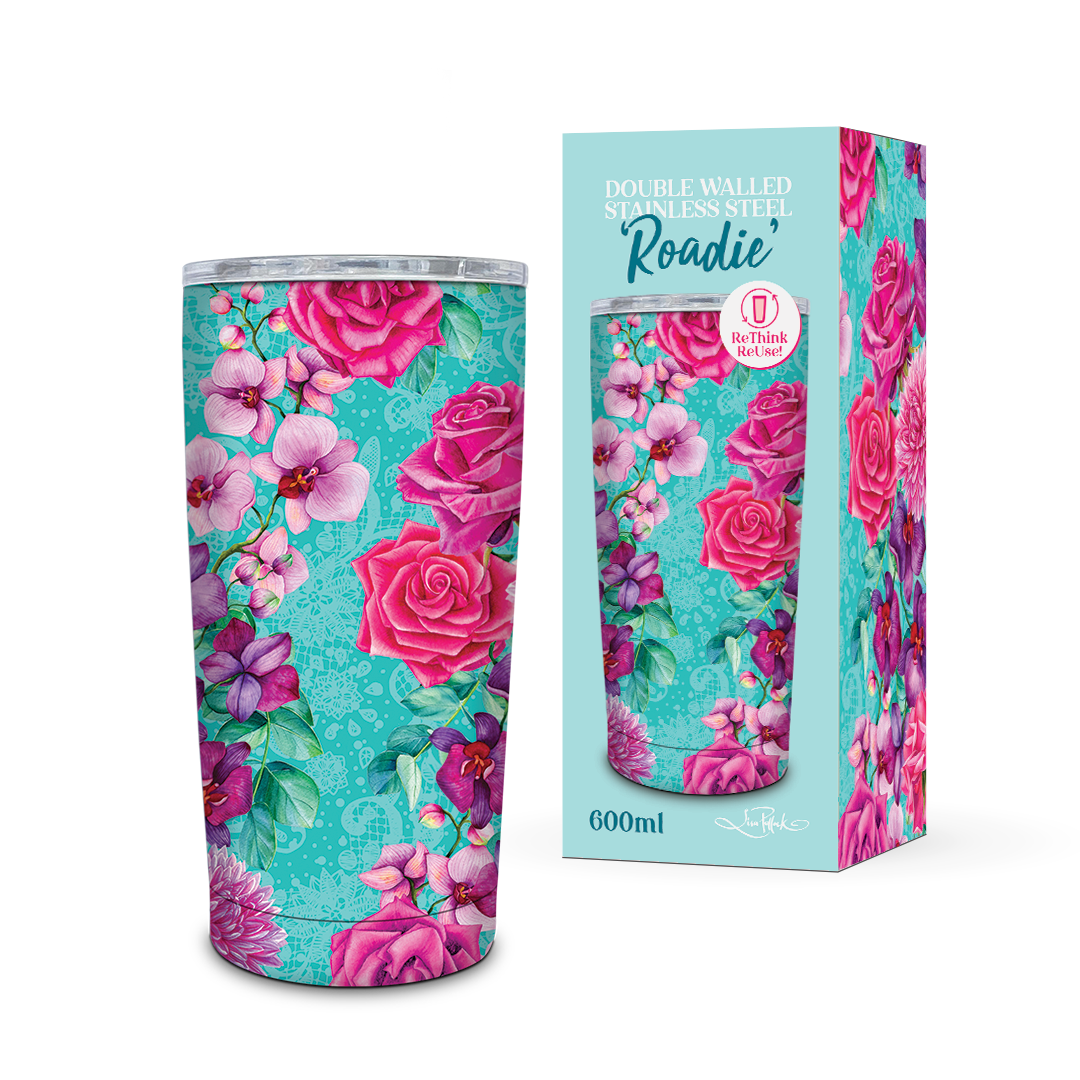 600ml Roadie - Rose Bouquet – Lisa Pollock