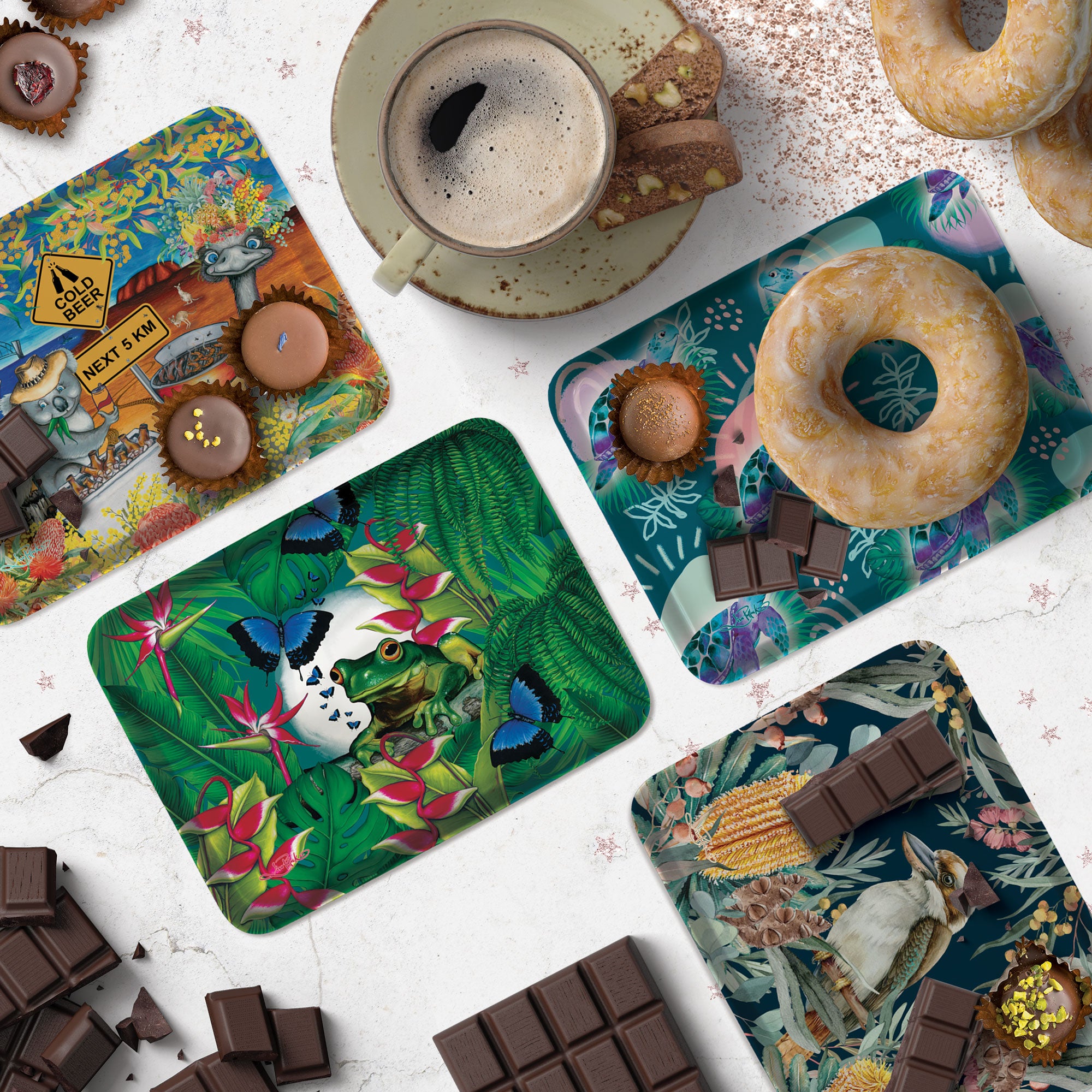 Melamine Snack Tray - Green Frog – Lisa Pollock